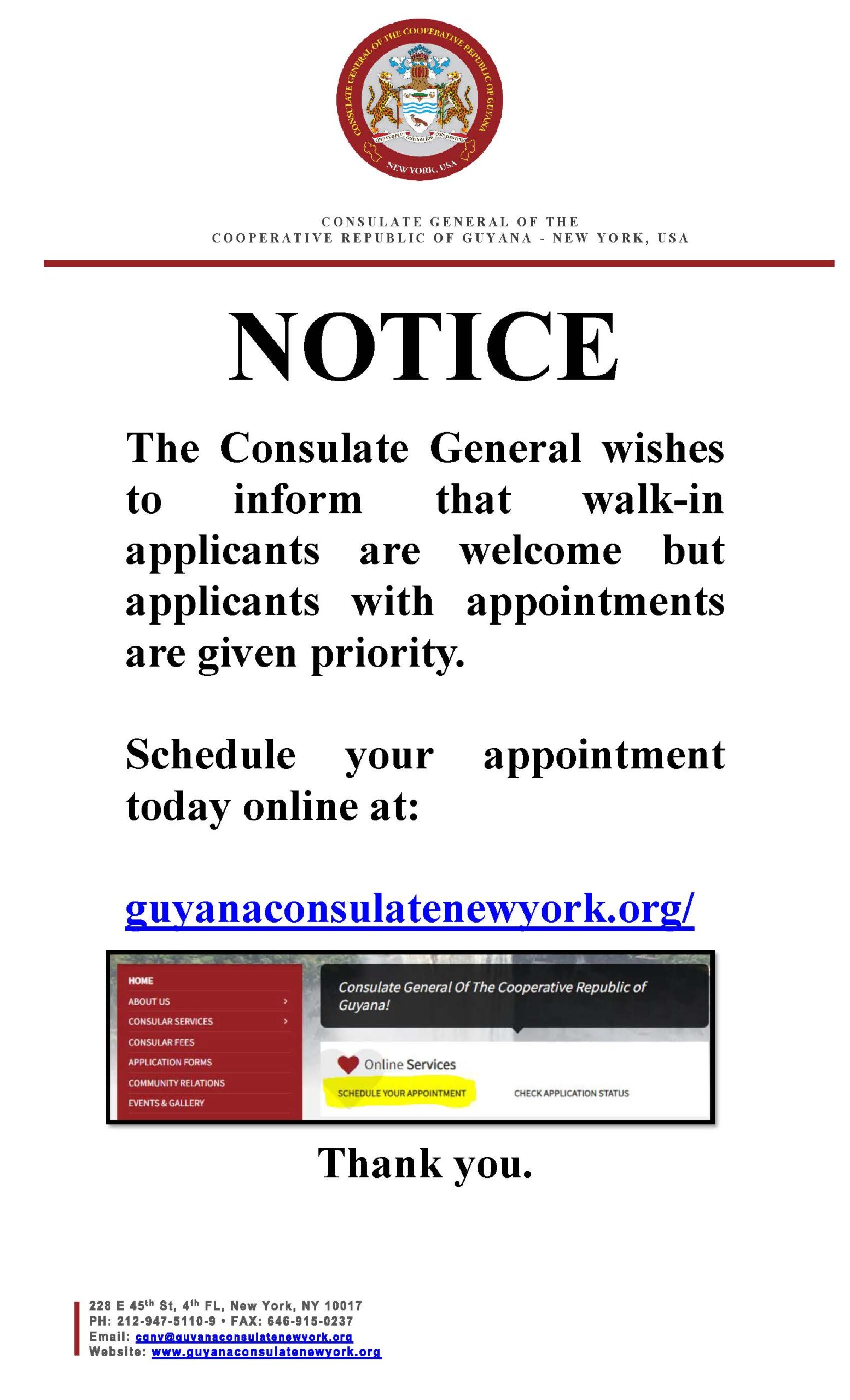 Consulate Notice